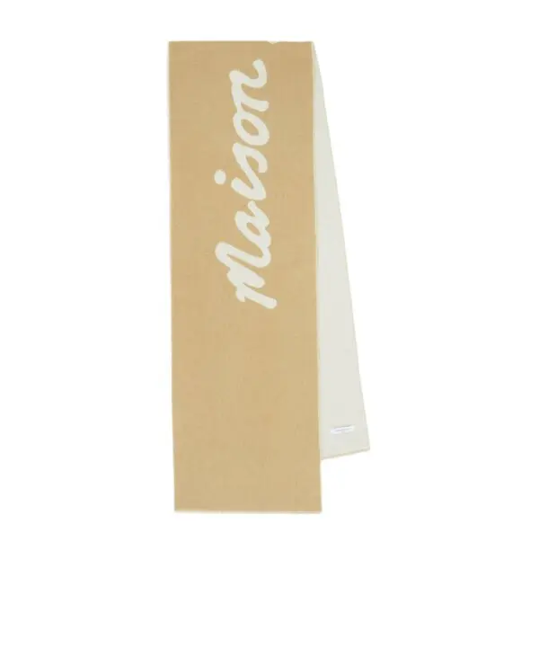 Maison Kitsuné Handwriting Scarf - Light Camel