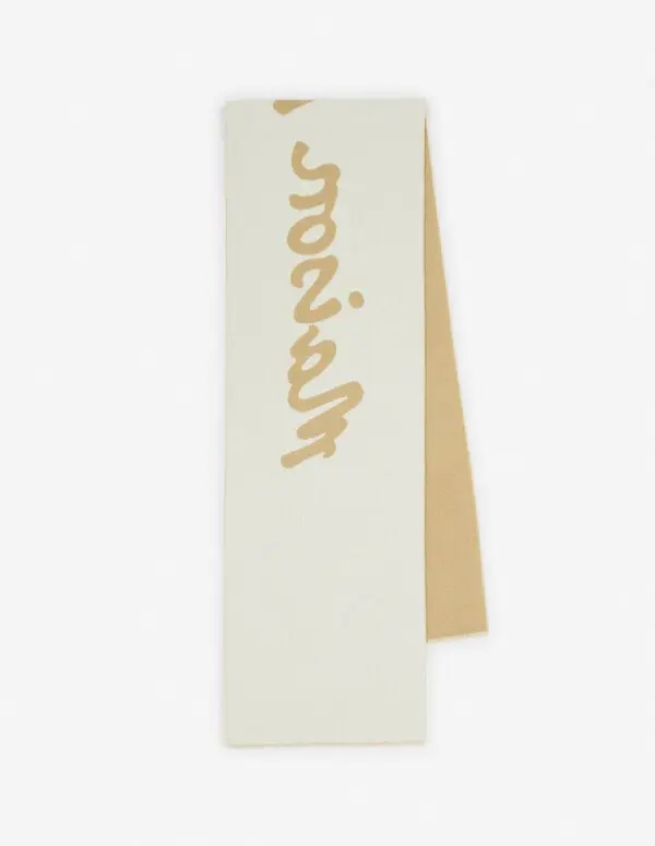 Maison Kitsuné Handwriting Scarf - Light Camel