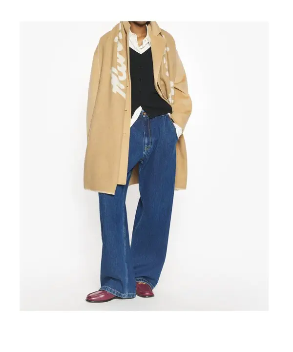 Maison Kitsuné Handwriting Scarf - Light Camel