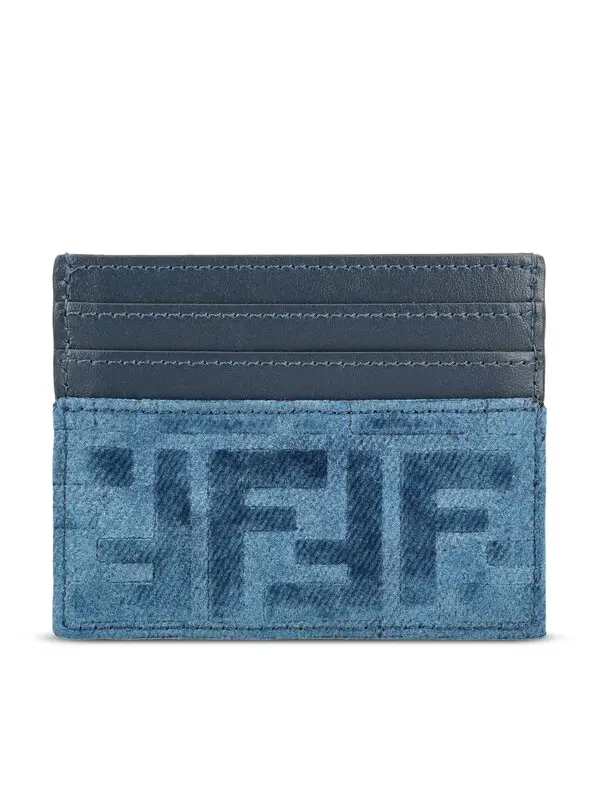 Fendi Ff Denim Card Holder