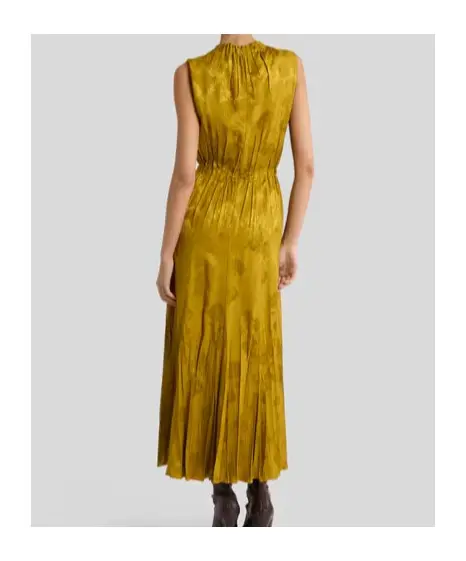 Etro Leafy Jacquard Motif Maxi Dress
