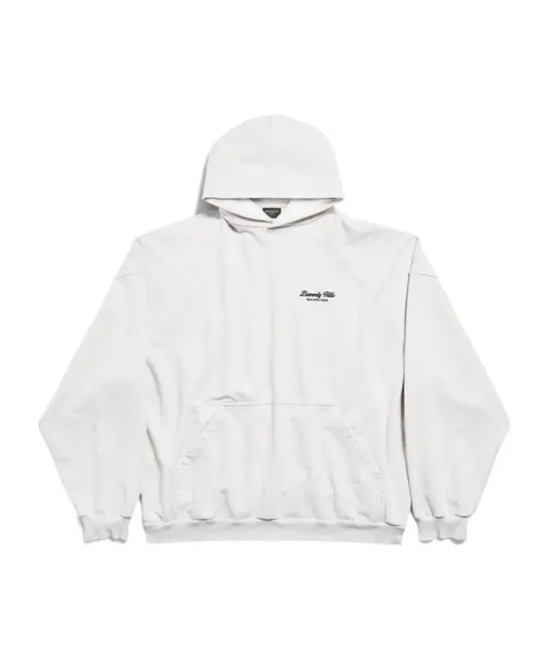 Balenciaga Beverly Hills Oversized Hoodie - Off-white/black