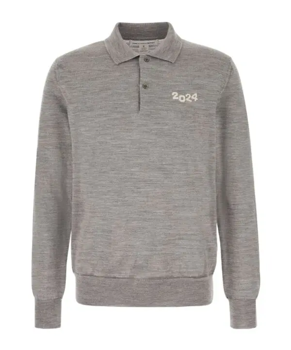 Comme Des Garçons Wool Polo Shirt With Embroidery