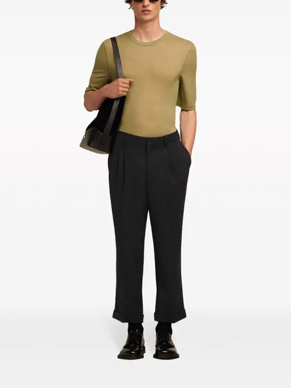 AMI Paris Pleated Tailored Trousers - Black