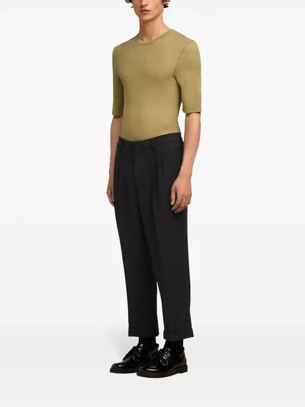 AMI Paris Pleated Tailored Trousers - Black