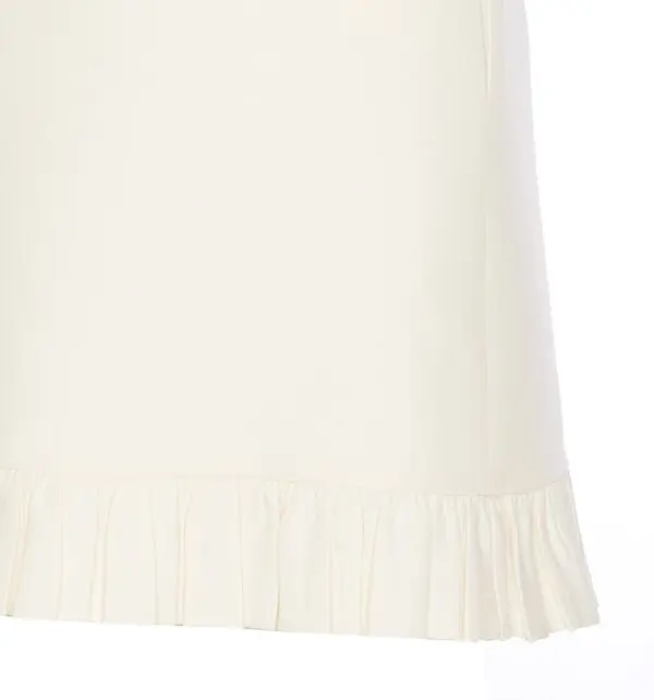 Valentino Garavani Crepe Couture Flared Hem Mini Dress With Bow Detail