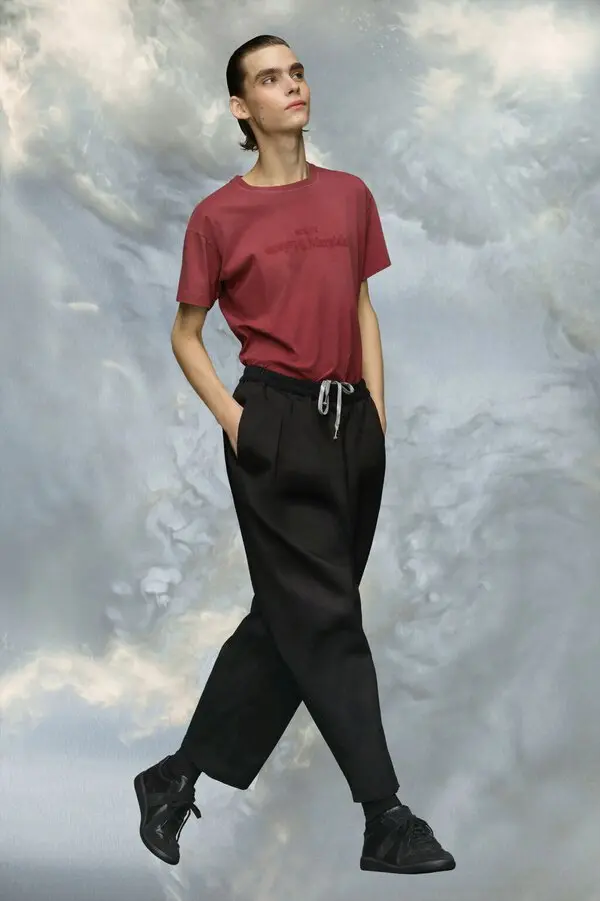MAISON MARGIELA Pleated Loose-fit Cropped Pants