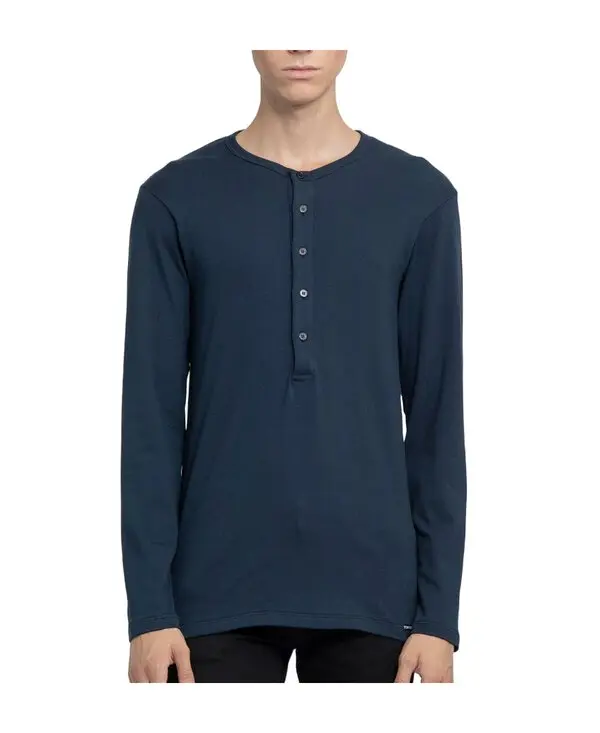 TOM FORD Crewneck Henley Pajama T-shirt
