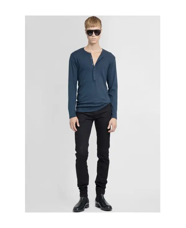 TOM FORD Crewneck Henley Pajama T-shirt