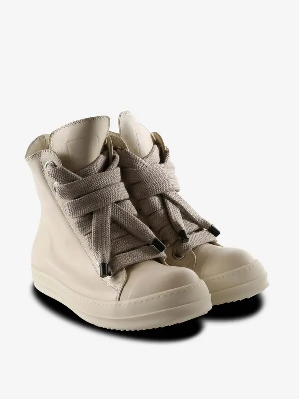 Rick Owens Jumbolace High-top Sneakers - Nude