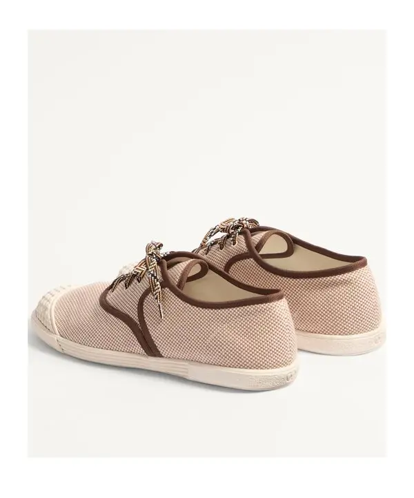 Valentino Garavani Bay Bay Lace-up Sneakers - Nude