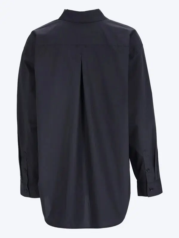 TOTEME Long Sleeve Tumbled Shirt - Black