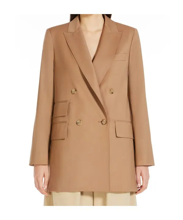 Max Mara Nebbie Double-breasted Blazer - Camel