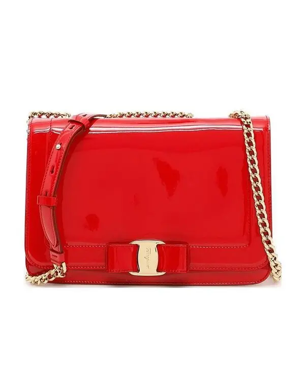 FERRAGAMO Vara Bow Shoulder Bag - Red