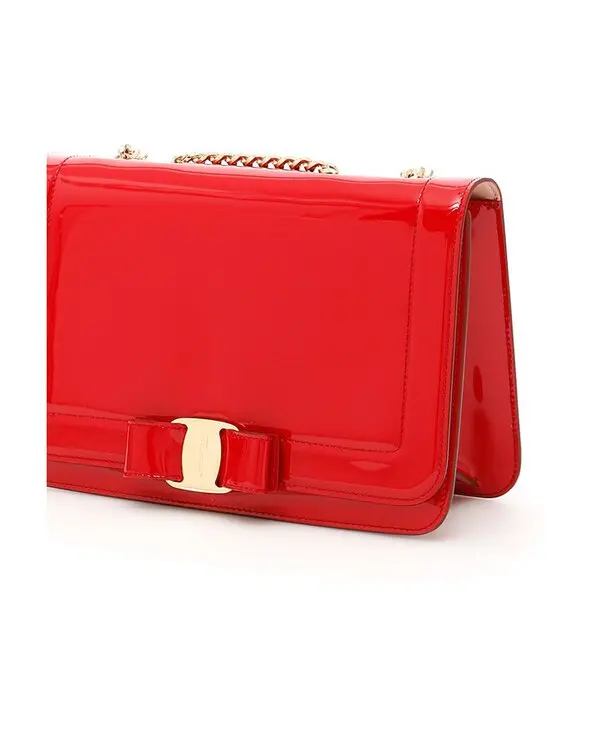 FERRAGAMO Vara Bow Shoulder Bag - Red