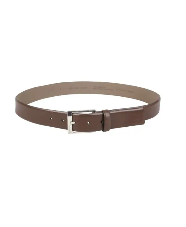 Hugo Boss Logo Belt With Needle Buckle - Brown