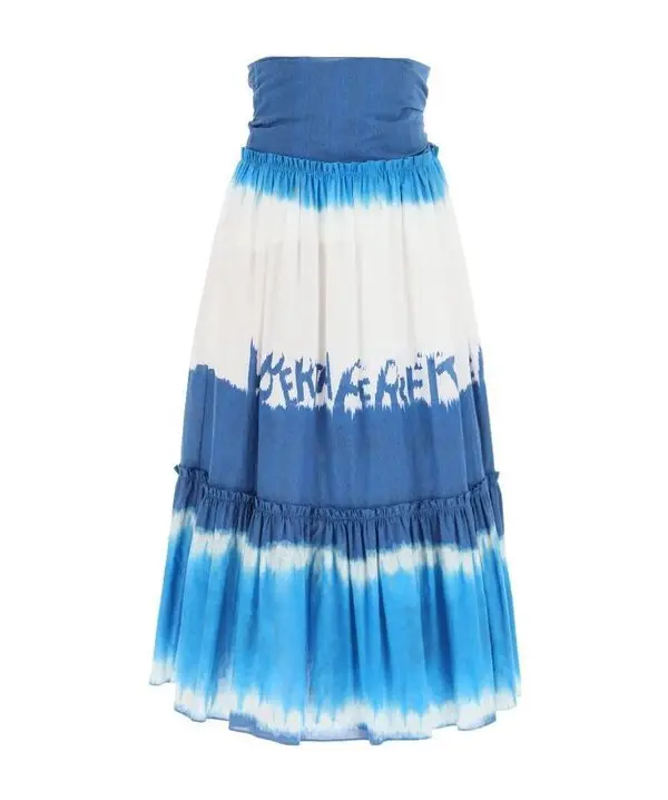 Alberta Ferretti Tie-dye Midi Skirt