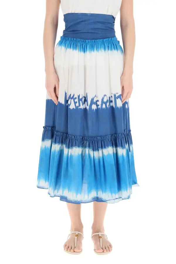 Alberta Ferretti Tie-dye Midi Skirt