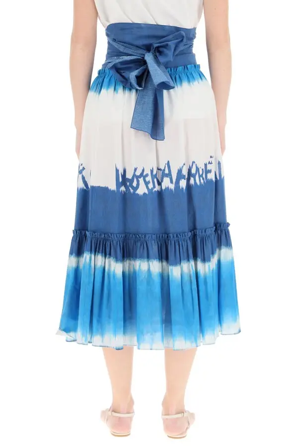 Alberta Ferretti Tie-dye Midi Skirt