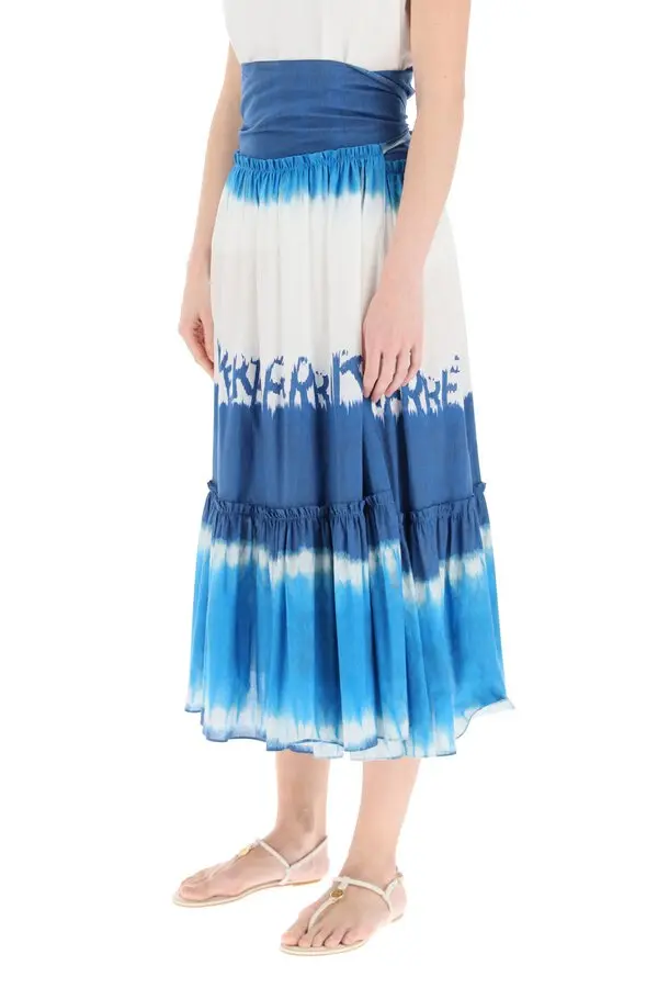 Alberta Ferretti Tie-dye Midi Skirt