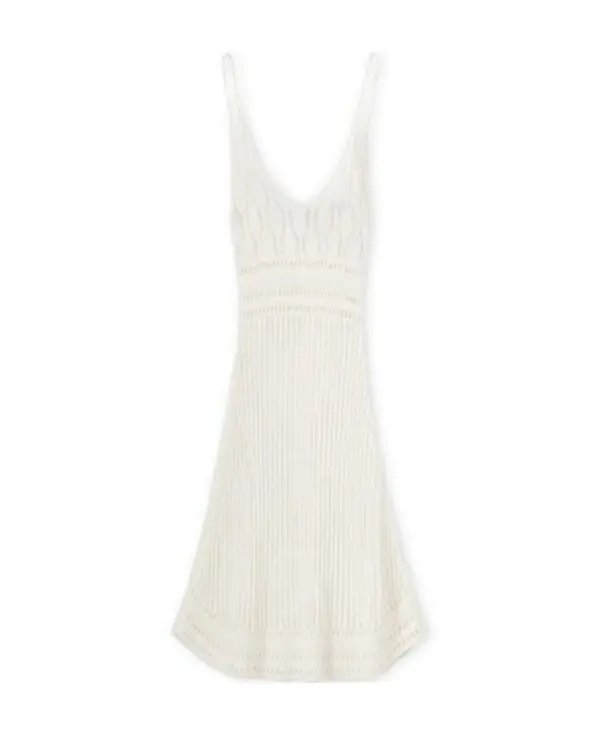 Loewe Crochet Strappy Dress - White