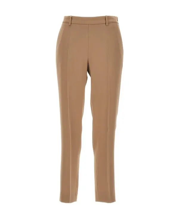 Alberto Biani Pleated Cropped Trousers - Brown