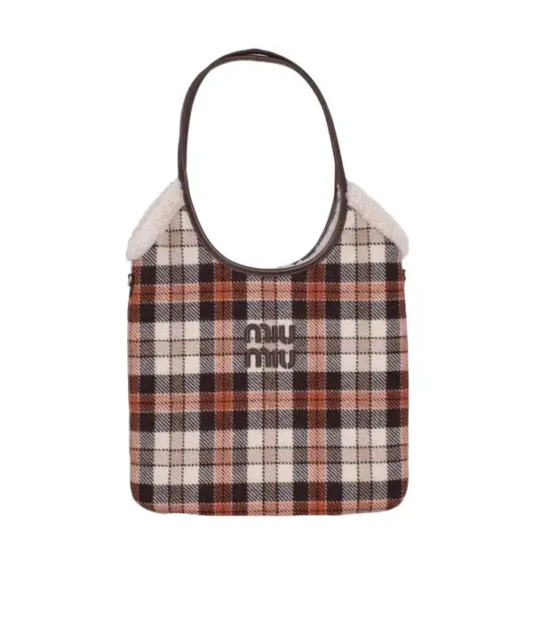 Miu Miu Checked Tote Bag