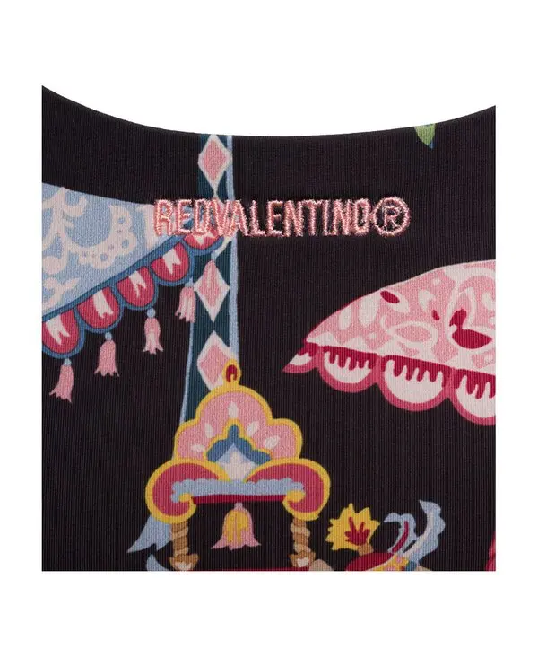 Red Valentino Flora And Fauna Print One-piece Swimsuit