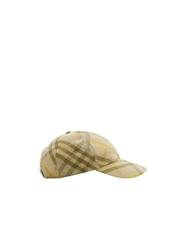 Burberry Check Baseball Cap - Nude