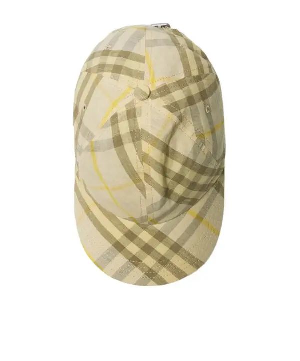 Burberry Check Baseball Cap - Nude