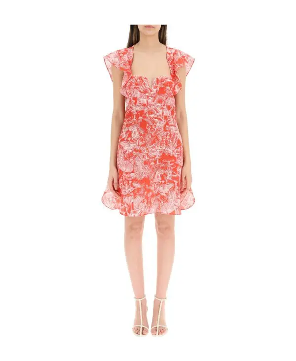 Stella McCartney Mushroom Print Short Dress