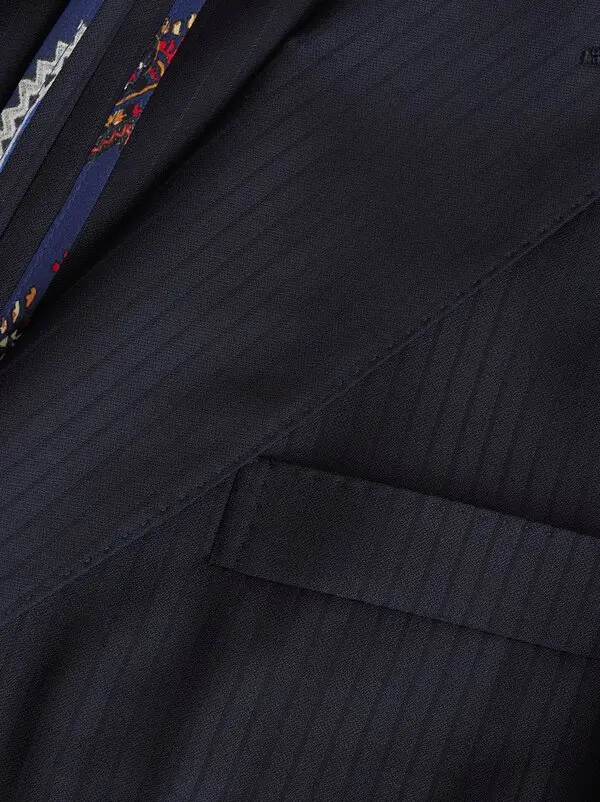 Etro Pinstriped Double-breasted Blazer - Black