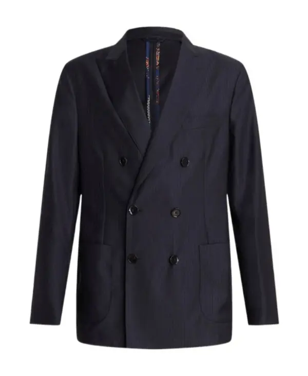 Etro Pinstriped Double-breasted Blazer - No