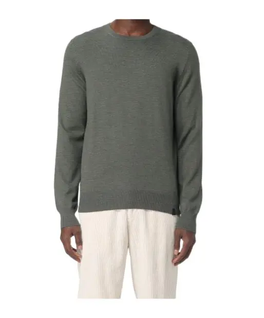 FAY Round Neck Long Sleeve Jumper - Black