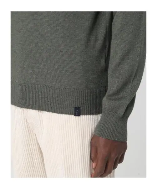 FAY Round Neck Long Sleeve Jumper - Black
