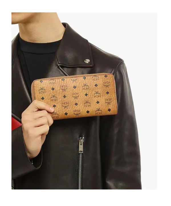 Mcm Visetos Printed Zipped Wallet