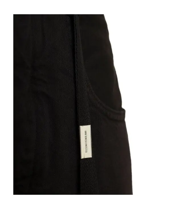 ANN DEMEULEMEESTER Wide-leg Cotton Jeans - Black
