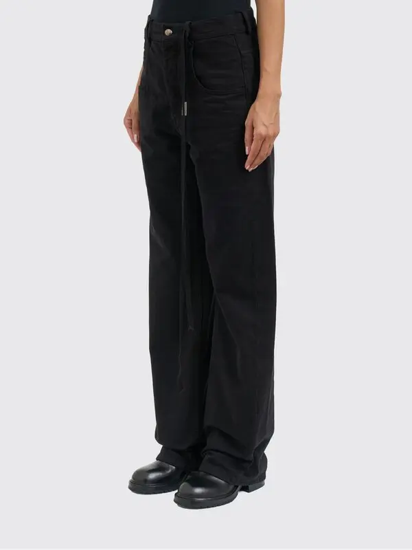 ANN DEMEULEMEESTER Wide-leg Cotton Jeans - Black