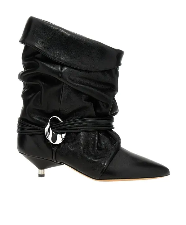 Isabel Marant Étoile Edrika Pointed-toe Boots With Embellished Straps
