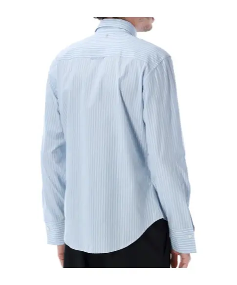 Ami Ruffled Stripe Shirt