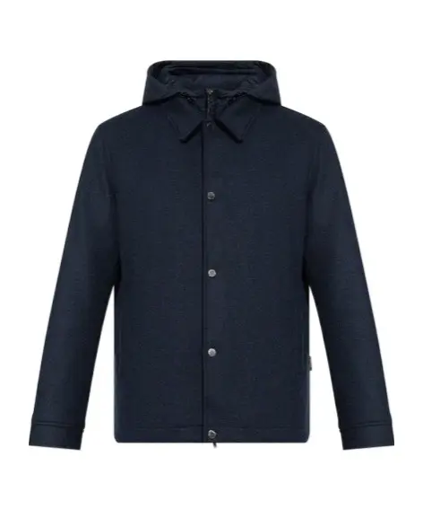 Woolrich Logo Detailed Hooded Jacket