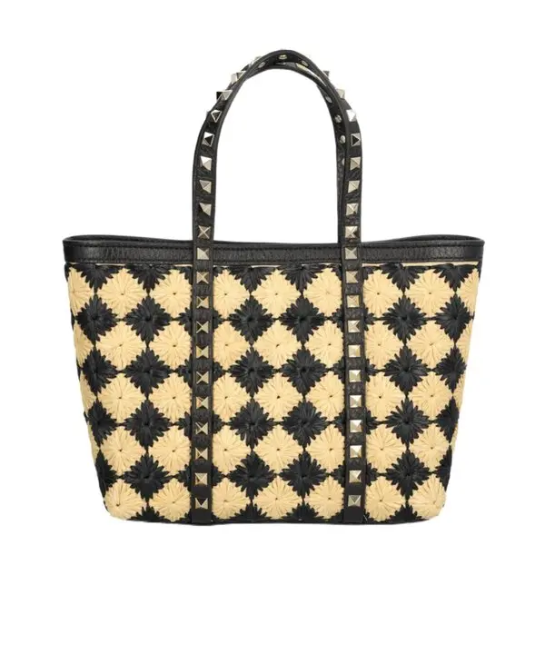 Valentino Garavani Rockstud All-over Patterned Shoulder Bag - Black