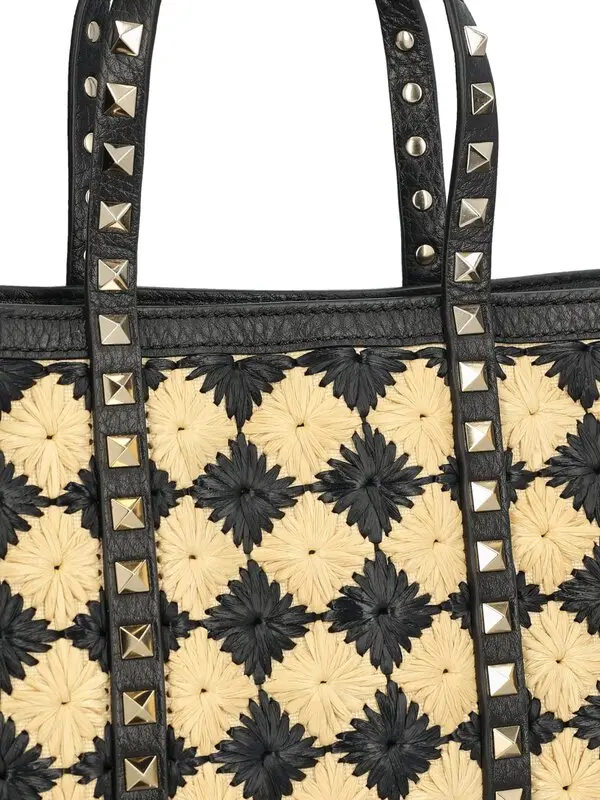 Valentino Garavani Rockstud All-over Patterned Shoulder Bag - Black