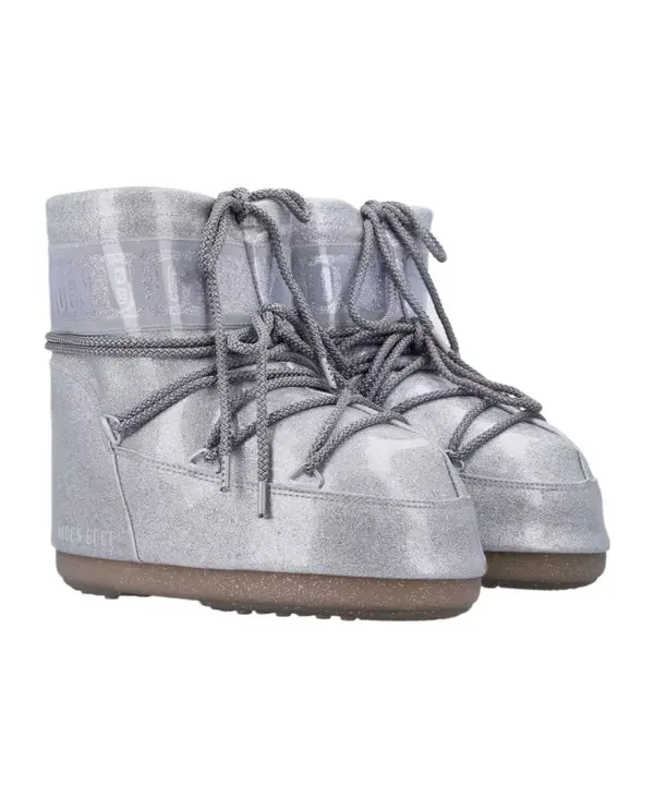 Moon Boot Lace-up Snow Boots - Silver
