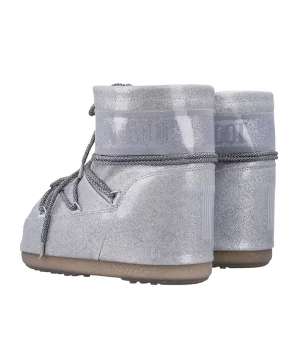 Moon Boot Lace-up Snow Boots - Silver