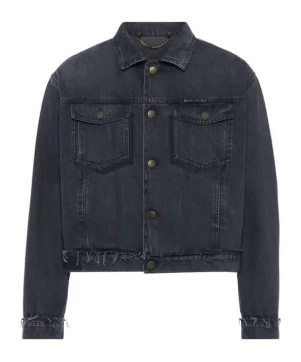MAISON MARGIELA Distressed Denim Trucker Jacket - Black