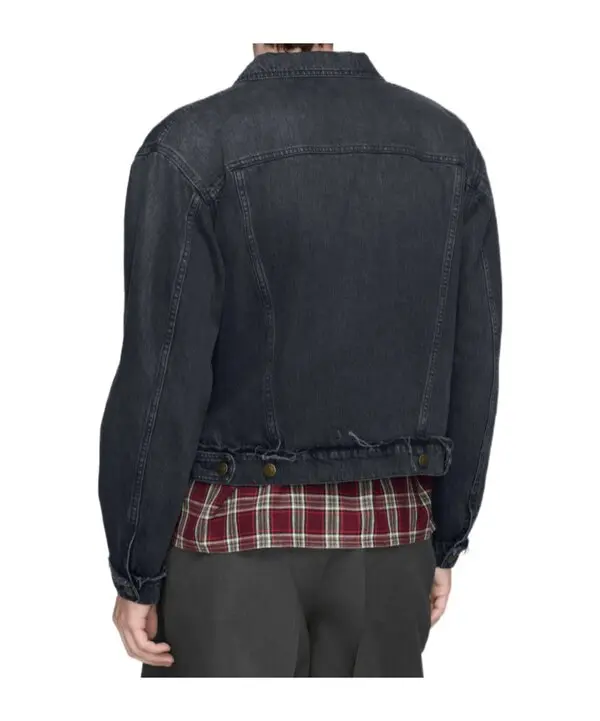 MAISON MARGIELA Distressed Denim Trucker Jacket - Black