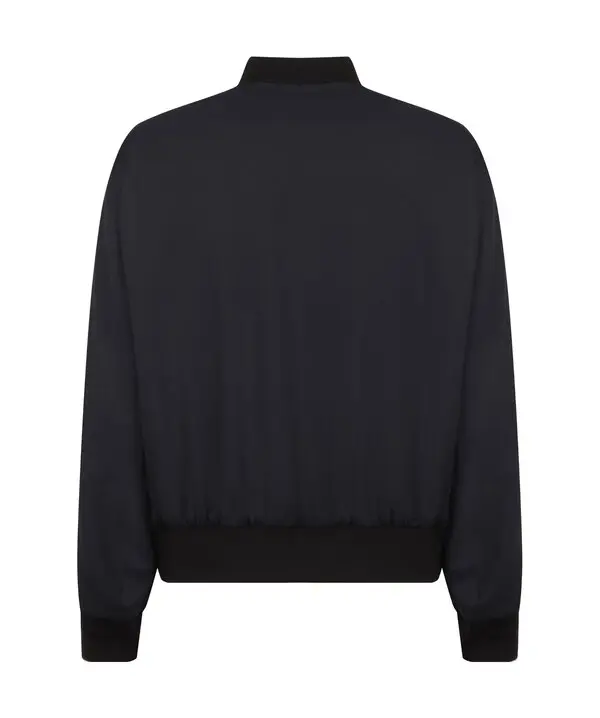 Giorgio Armani Logo Embroidered Zip-up Jacket