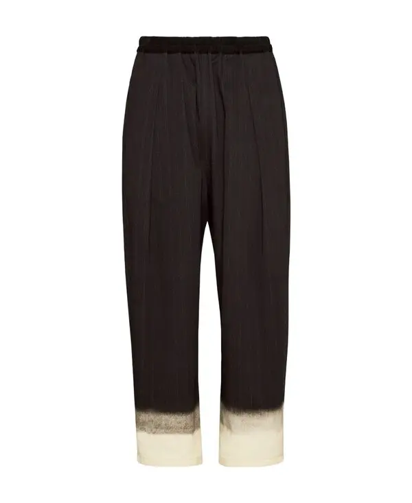 MAISON MARGIELA Drawstring Stitch Detailed Trousers - Black