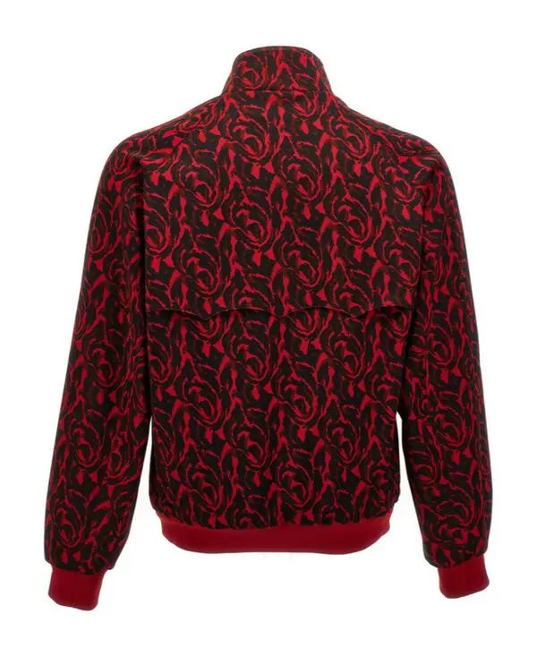 BARACUTA Long-sleeved Zipper Jacket With Logo Detail - Black